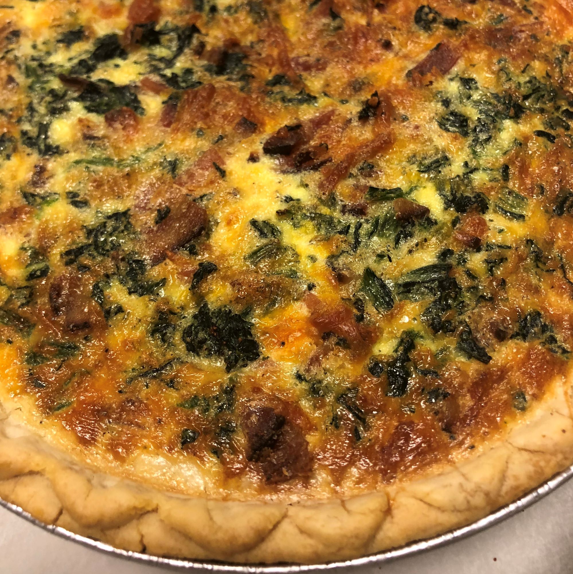 Spinach, Bacon & Cheddar Cheese Quiche | Gourmet Innovations, Inc.